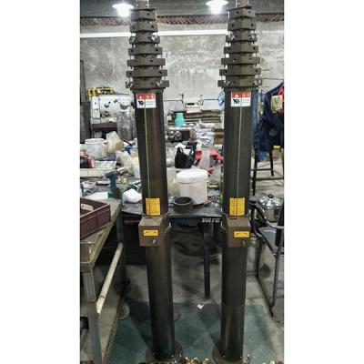 China 12m manual operation telescopic mast for mobile antenna manual crank telescopic antenna mast for sale
