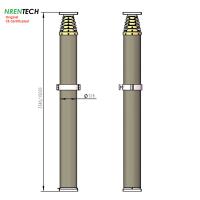 China 15m pneumatic telescopic mast 400kg payloads NR-3.4-15-400N-7S-160-316 for sale
