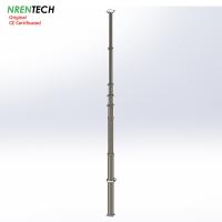 China 18m-400kg heavy duty payloads non-lockable pneumatic telescopic mast for antenna poles for sale