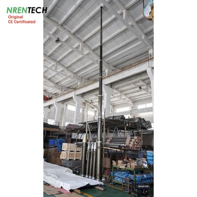 China 12m Non-Lockable Pneumatic Telescopic Mast 150kg payload For Mobile Telecommunication Antenna Tower for sale