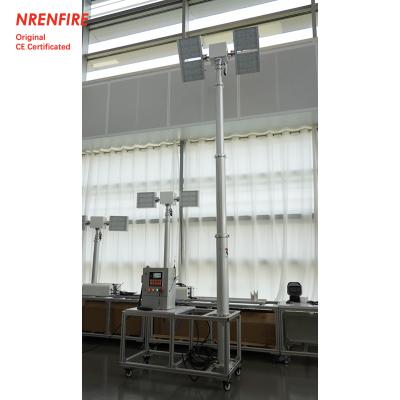 China 6m pneumatic telescoping mast light tower for fire truck-pan tilt unit-remote control for sale