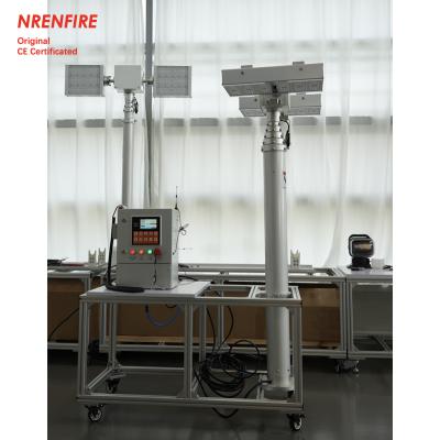 China 6m pneumatic telescoping light mast tower for fire truck-pan tilt unit-remote control for sale