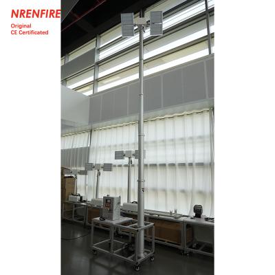 China 6m pneumatic telescopic light mast tower for fire truck-pan tilt unit-remote control for sale