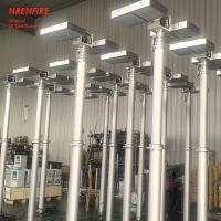 China 6m pneumatic telescoping move light mast tower for fire truck-pan tilt unit-remote control for sale
