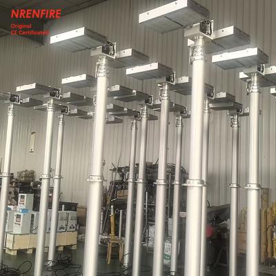 China 6m pneumatic telescoping move light mast tower for fire truck-pan tilt unit-remote control for sale