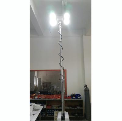 China 3.8m vehicle roof mount pneumatic telescopic mast light tower for fire tenders for sale