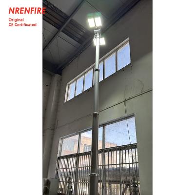 China vertical mounted 7.5m pneumatic telescopic mast light tower for fire tender 400W LED for sale