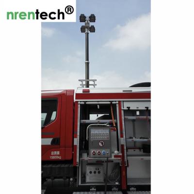 China 7.6m Telescopic Mast Light Tower/ Pneumatic Telescopic Mast/ Fire Tender Lighting Tower for sale