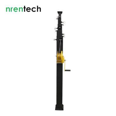 China 6m manual winch crank telescopic mast/ steel materials/50kg~100kg payloads-NR-G1750-6000 for sale