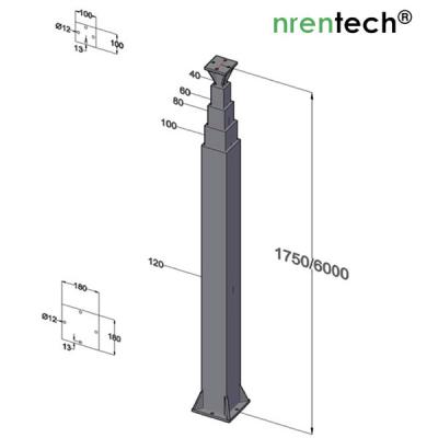 China 6m galvanized telescopic mast for sale