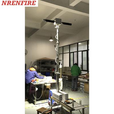 China Vehicle Roof Mount Mast Tower Lights 3.5m Pneumatic Telescopic Mast Tower Lights Robot control mast tower light for sale