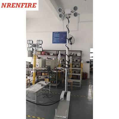China vehicle roof mounted foldable pneumatic telescopic mast tower light/roof mast light/night scan light tower 2.8m height for sale