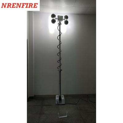 China foldable telescopic mast light tower vehicle roof mounted pneumatic telescoping mast LED light tower USA night scan for sale