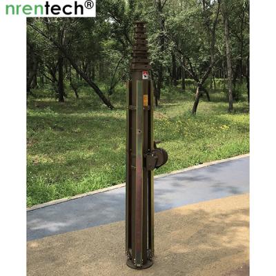 China 10m antenna mast/ aluminum push up telescoping mast/ telescoping mast/manual crank winch telescopic mast for sale