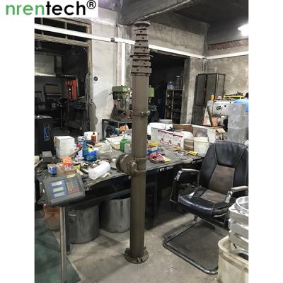 China 10m manual crank winch telescopic mast/ push telescoping mast/ aluminum telescoping mast for sale