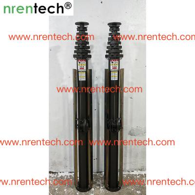 China 10m aluminum telescoping mast/manual crank winch telescopic mast/ push telescoping mast for sale