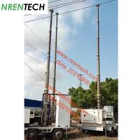 China 15m  telescoping mast 350kg payloads for integrated telecom tower trailer 3.3m closed height for sale