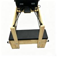China Custom Rubber Wood Foldable Wooden Pilates Reformer Machine Full Track For Professional Studios for sale