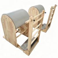 China ODM Professional Pilates step Barrel Reformer Ladder Solid Rubber Wood Frame for sale