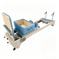 China Maple Wood Studio Pilates Reformer Machine Boat Shaped For Beginners Customizable for sale