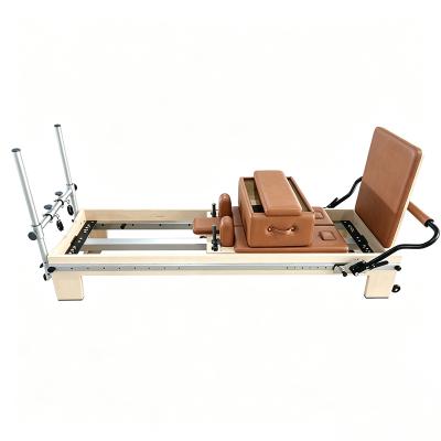 China Compact Maple Wooden Pilates Reformer Machine Multifunctional For Training Course for sale