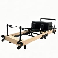 China Commercial Maple Folding Pilates Reformer Workout Equipment 85KG for sale