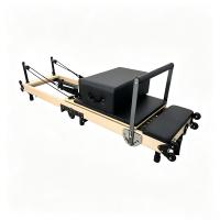 China Commercial Maple Folding Pilates Reformer Workout Equipment 85KG for sale