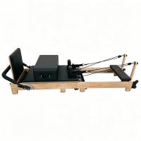 China Solid Rubberwood Foldable Pilates Reformer Palate Exercise Equipment for sale