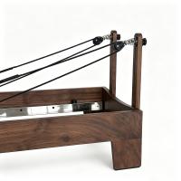 China Compact Solid Walnut Wood Wooden Pilates Reformer Bed Equipment For Rehabilitation Gym Training for sale