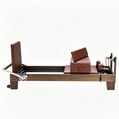 China Premium Solid American Walnut Pilates Reformer Bench Home Machine ODM for sale