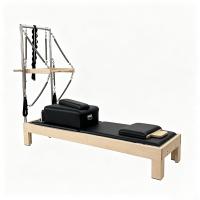 China Professional 3.5MM Solid Maple Wood Pilates Reformer With Tower Rowing Machine for sale