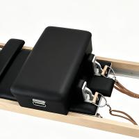 China Professional 3.5MM Solid Maple Wood Pilates Reformer With Tower Rowing Machine for sale