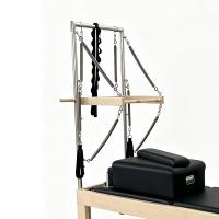 China Professional 3.5MM Solid Maple Wood Pilates Reformer With Tower Rowing Machine for sale