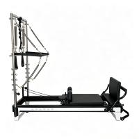 China Small Steel Pilates Reformer With Tower Machine Silent Wheels OEM for sale