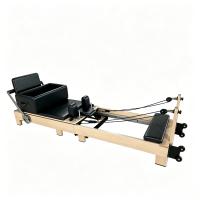 China Silent Maple Wood Foldable Pilates Reformer Machine Space Saving ODM for sale