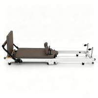 China Compact Foldable Reformer Pilates Machine For Home Beginner Workout Lightweight for sale