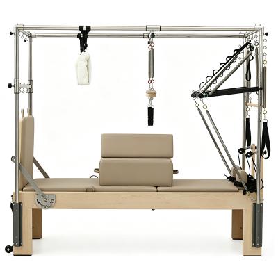 China Multifunctional Maple Wood Pilates Trapeze Cadillac Reformer Training Equipment for sale