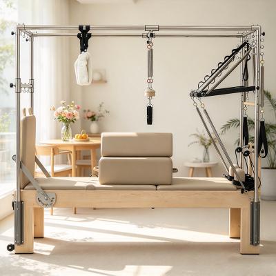 China Sturdy Maple Wood Cadillac Private Reformer Pilates Trapeze Table Multifunctional Training Equip for sale