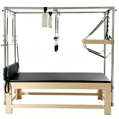 China Classic Maple Wood Cadillac Pilates Machine Reformer With Full Trapeze OEM for sale