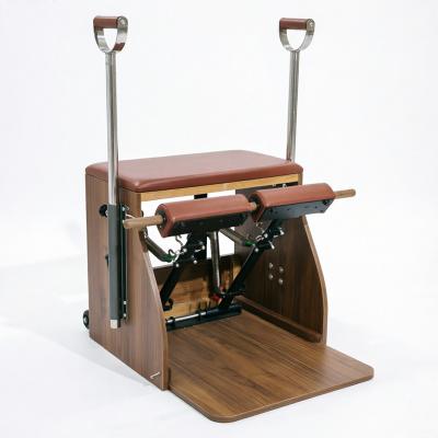 China Walnut Pilates Wunda Chair With Maple Board And Microfiber Leather Cushion ODM for sale