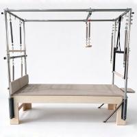 China Solid Maple Professional Cadillac Pilates Machine Reformer Combo Customizable Upholstery for sale