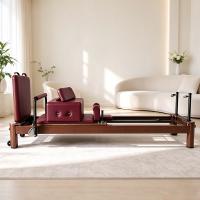 China Woodgrain Aluminum Pilates Reformer Machine Transformer 75kg Custom for sale