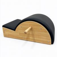 China Rubberwood Pilates Corrector Spine Barrel With Wooden Handles For Yoga Studio for sale