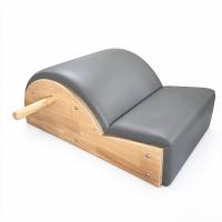 China Rubberwood Pilates Corrector Spine Barrel With Wooden Handles For Yoga Studio for sale