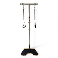 China Detachable Compact Wall Mounted Pilates Stick Trainer With Steel Springs for sale