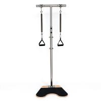China Detachable Compact Wall Mounted Pilates Stick Trainer With Steel Springs for sale
