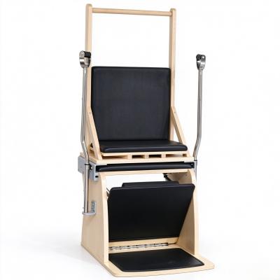 China Classical Pilates Wunda Chair High Back Solid Maple Wood yoga apparatus For Rehabilitation Training for sale