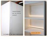 China Motion Sensor Hair Display Cabinet with LED Spot Light - 35,000 Hour Lifespan Aluminum Construction for sale