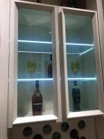 China 10W 3500K LED Glass Shelf Light 900LM for 6-8mm Display Cabinets with 200cm Cable for sale
