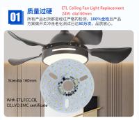 China 6.3 Inch 24W LED Ceiling Fan Light Replacement Module with 56 LEDs and 30,000 Hour Lifespan for sale
